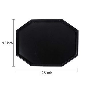 Forzaddik Wooden Sofa Couch Armrest Clip-On Table, Recliner Armrest Organizer Tray for Coffee/Snacks/Electronics (Black)