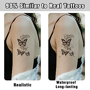 Cerlaza 100 Sheets Temporary Tattoos for Women Girls, 420 Mixed Styles Fake Tattoo Stickers that Look Real and Last Long, Realistic Henna Tattoo for Body Art Sticker