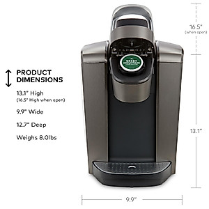 Keurig K-Elite Coffee Maker, Single Serve K-Cup Pod Coffee Brewer, With Iced Coffee Capability, Brushed Slate