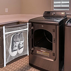 Honeycomb Shoe Dryer Bag with Zipper, White Dryer Door Shoe Net Laundry Bags Mesh Wash Bags Shoe Bag for Washing Machine Sneaker Clothing 13.8 x 15.8 Inch(3 Pieces)