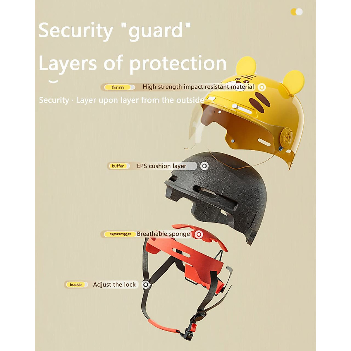 Children's Cat Ears Motorcycle Half Helmet, Retro Electric Open Face Scooter Helmet with Visor DOT Approved Anti-Collision Bike Moped Cruiser ATV Street Helmet for Youth Kids -C