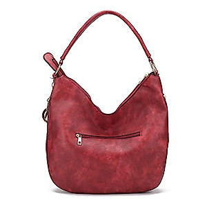 MKF Fashion Hobo Bag for Women – PU Leather Top Handle Handbag Purse – Crossbody Shoulder Strap Lady Pocketbook Lisanna Apricot