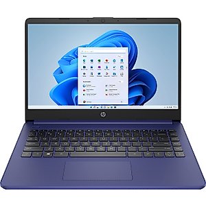 HP Newest Stream 14inch HD Display, Intel Celeron N4020 Dual-Core Processor, 4GB DDR4 Memory, 128GB Storage (64GB eMMC+64GB Card), WiFi,Webcam,Bluetooth, Windows 11 S, Indigo Blue