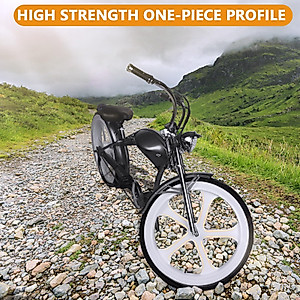 Tracer 26" x 3.0 Integrated Molding Wheel Electric Bike Conversion Set,48V 800W E-Bike Powerful Hub Motor Kit with Intelligent Controller, Thumb Control, Cable, Center Display, Rear Lights (White)