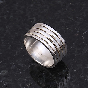 925 Sterling Silver Ring, Meditation Ring ,Spinner Ring, Plain Silver Ring (5)