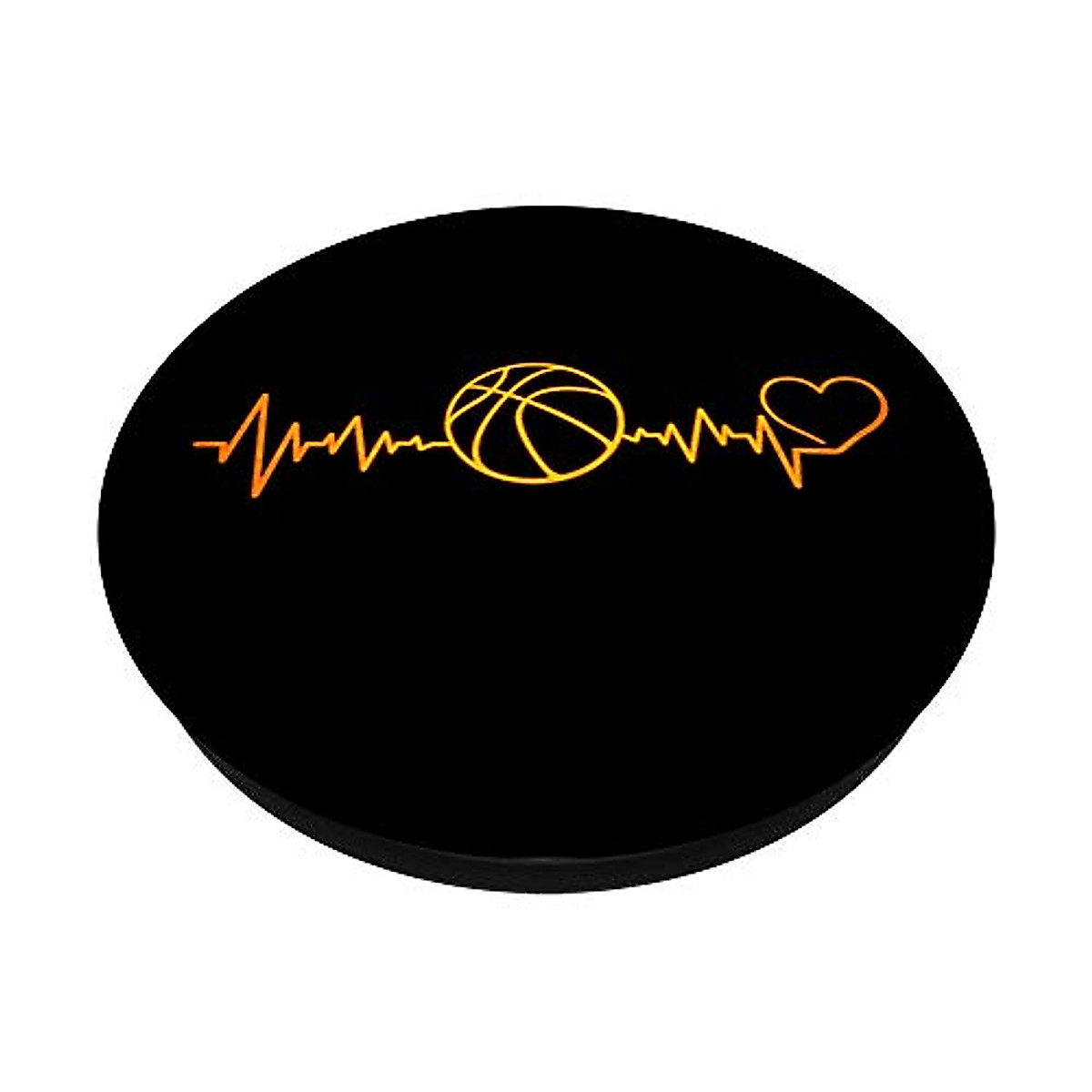 I Love Basketball Heartbeat Basketball Player or Coach PopSockets Swappable PopGrip
