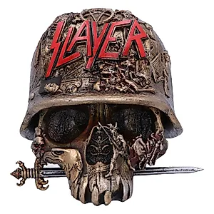 Nemesis Now Slayer Helmet Skull Trinket Box 17.5cm, Resin, Bronze, Officially Licensed Slayer Merchandise, Skull Trinket Box, Spacious Yet Stylish, Cast in The Finest Resin, Expertly Hand-Painted