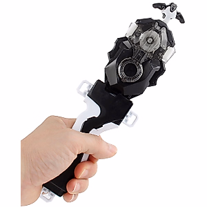 Bey Battling Tops Burst Launcher and Grip, Custom Bay Blade Launcher LR Left Right Spin DB Layer System Compatible with All Bey Burst Series (White)