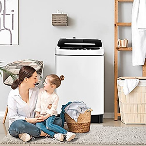 Full-Automatic Washing Machine 1.5 Cu.Ft 11 LBS Washer & Dryer, Mini Washing Machine, Portable Washer Machine, and Dryer, White