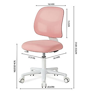 Ergonomic Kids' Desk Chairs, Height & Depth Adjustable Kids Study Chair, Cute Kids Office Chair. Perfect for Home, School and Library. No Armrests.