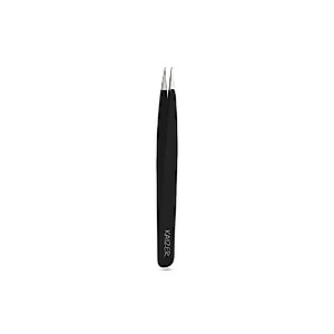 Professional Stainless Steel Tweezer Set for Eyebrows - Precision Tweezers for Ingrown Hair, Blackhead & Splinter | 4 Pcs, Black, 3.5 x 4.5 x 0.50 (KZR-01)