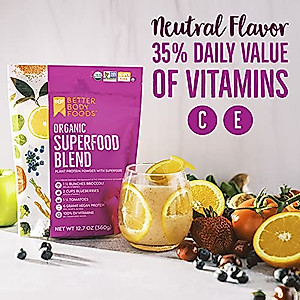 BetterBody Foods Organic Superfood Powder with Protein, Vitamins C, E, and B12 (12.7 oz.)