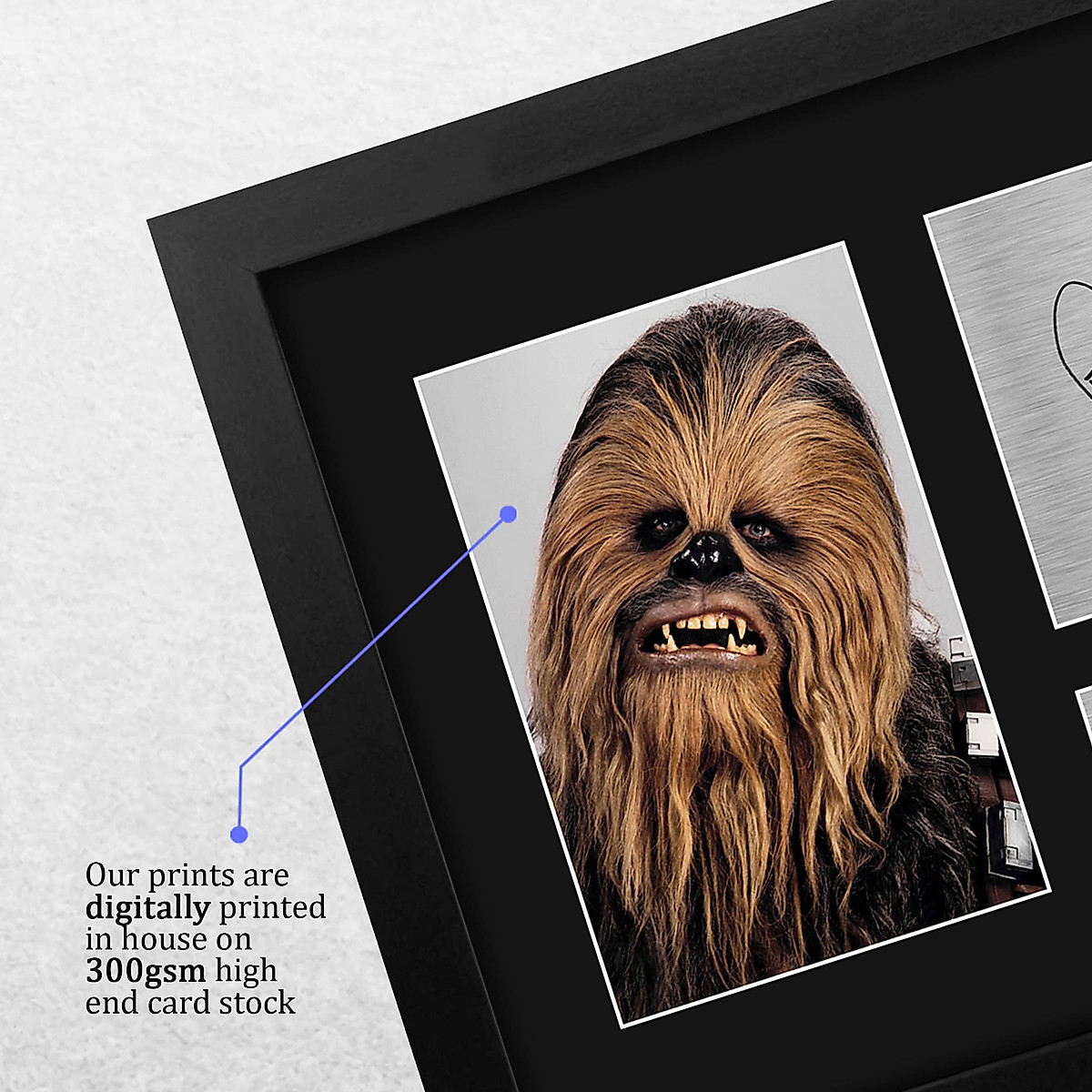 HWC Trading Peter Mayhew Gift USL Framed Signed Printed Autograph Star Wars Gifts Chewbacca Print Photo Picture Display - US Letter Size