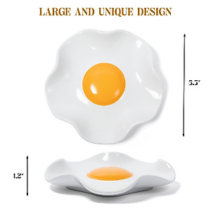 Fried Egg Ceramic Spoon Rest for stove top and kitchen counter | Large and Dishwasher-Safe Utensil holder | Home & kitchen decor | Kitchen Gifts for women | House warming gifts new home