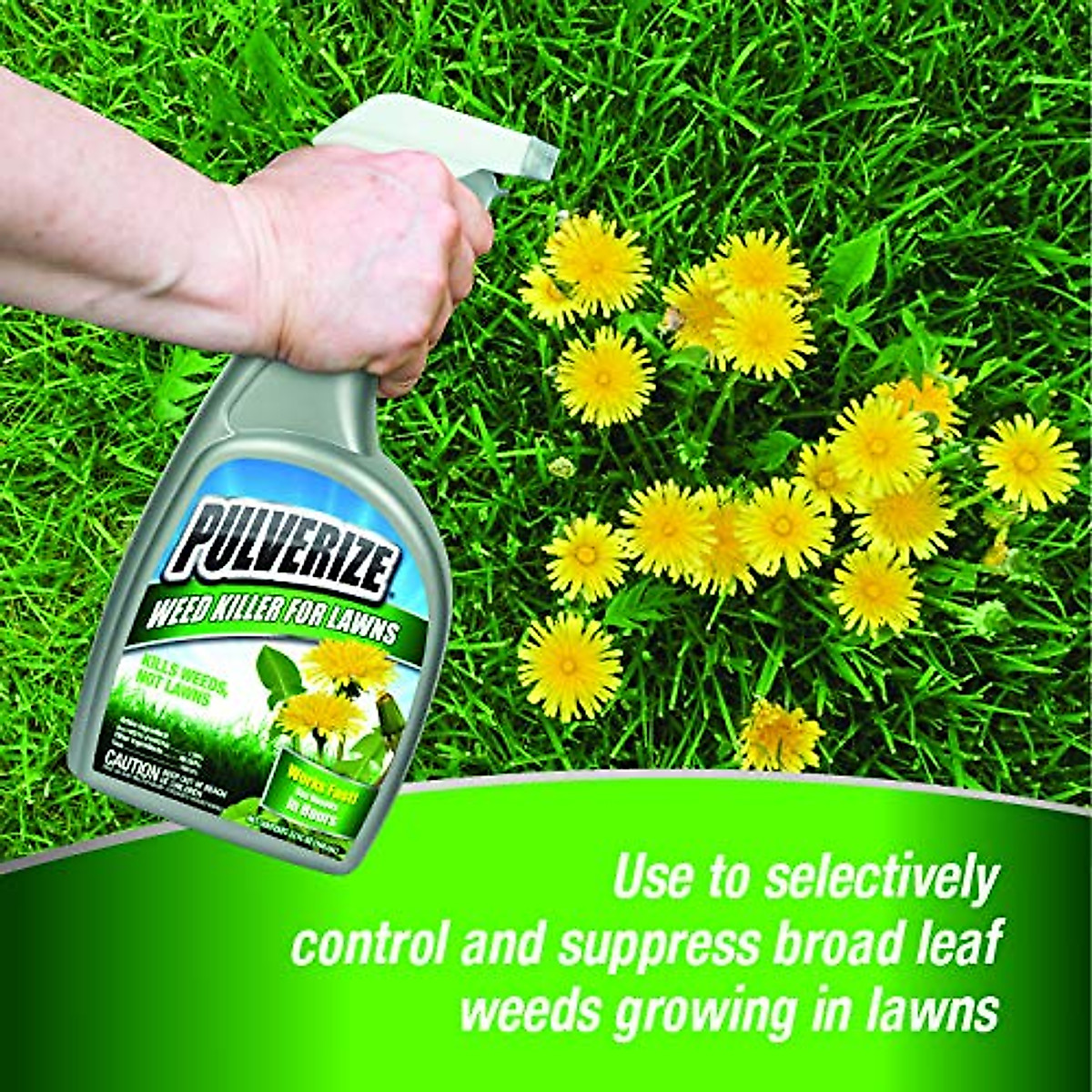 Pulverize PW-C-128 Lawns Concentrate Weed Killer, Brown Liquid