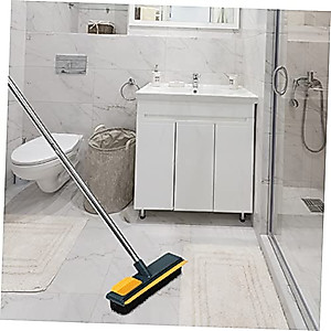 VILLFUL Floor Brush Grout Scrub Brush Shower Brush Tile Grout Brush Baseboard Cleaner Tool with Handle Deck Tiles Deck Flooring Bath Tub Scrubber Plastic Household Cleaning Ball