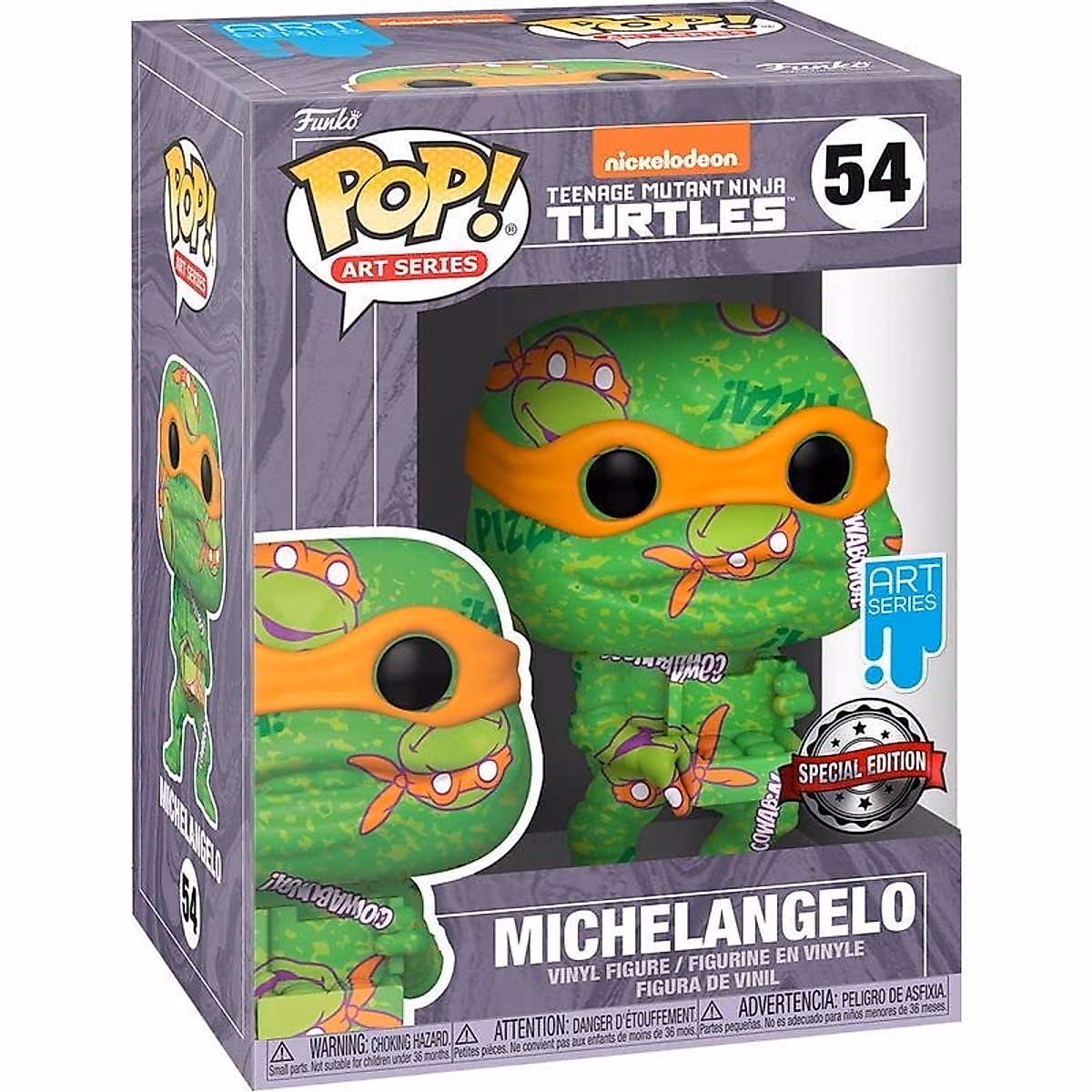 Funko 57929 Pop! Art Series: TMNT 2 - Michelangelo Vinyl Figure #54 (FUN57929)