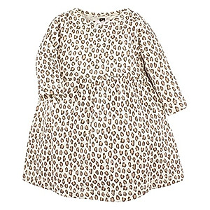 Hudson Baby Infant and Toddler Girl Cotton Dresses, Blush Rose Leopard, 18-24 Months