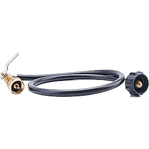 GasSaf 3FT Propane Refill Adapter Hose, Propane Refill Kit with ON/Off Control Valve for Filling 1 lb Propane Tank Cylinder Bottle