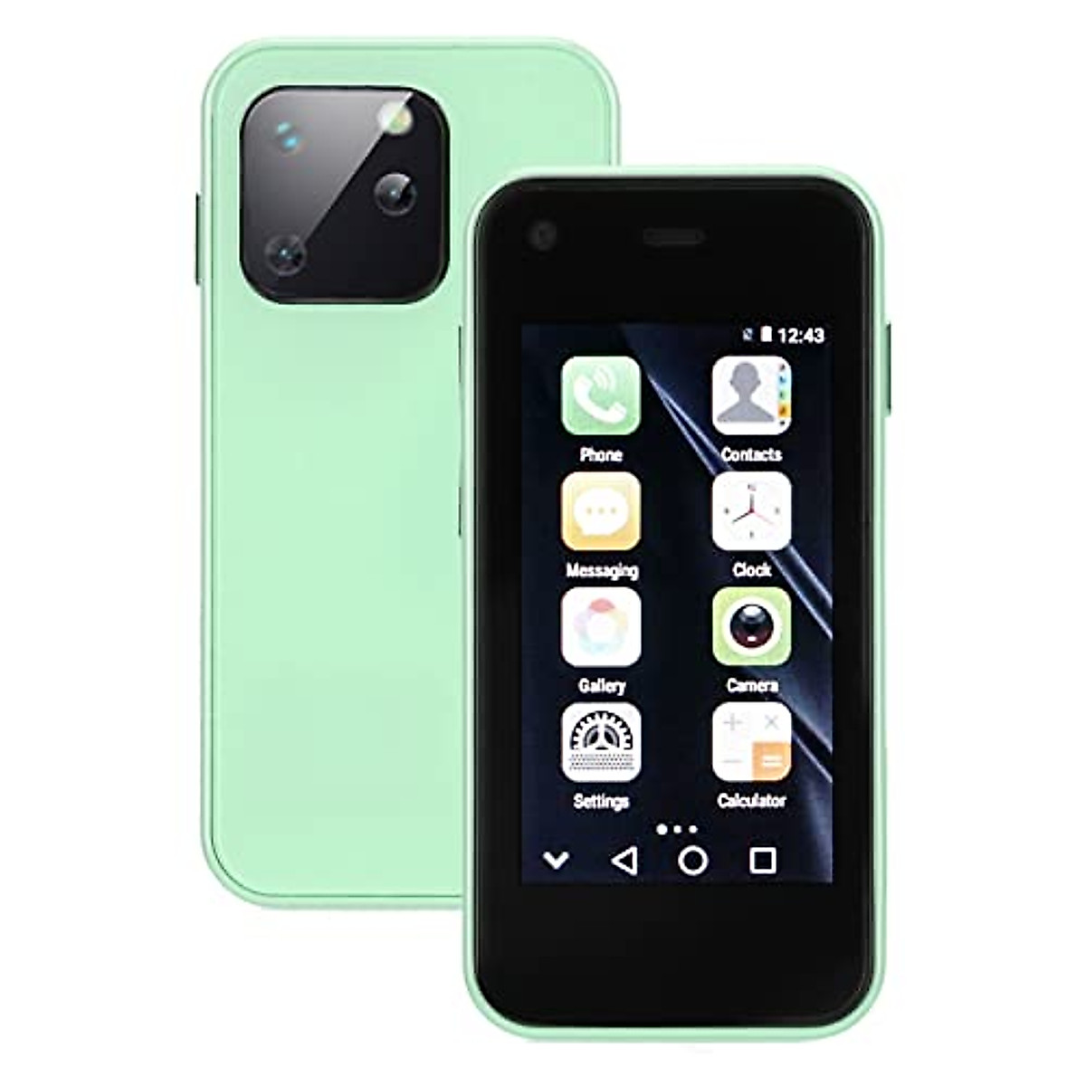Zyyini Mini Size 2.5inch HD Touchscreen Lightweight Cell Phone for Working (Green)