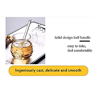 Glass Honey Dipper Sticks,Honey Dipper Spoons Stick Bee Honey Spoon Stirring Scooper For Durable Kitchen Honey Tools,2pcs