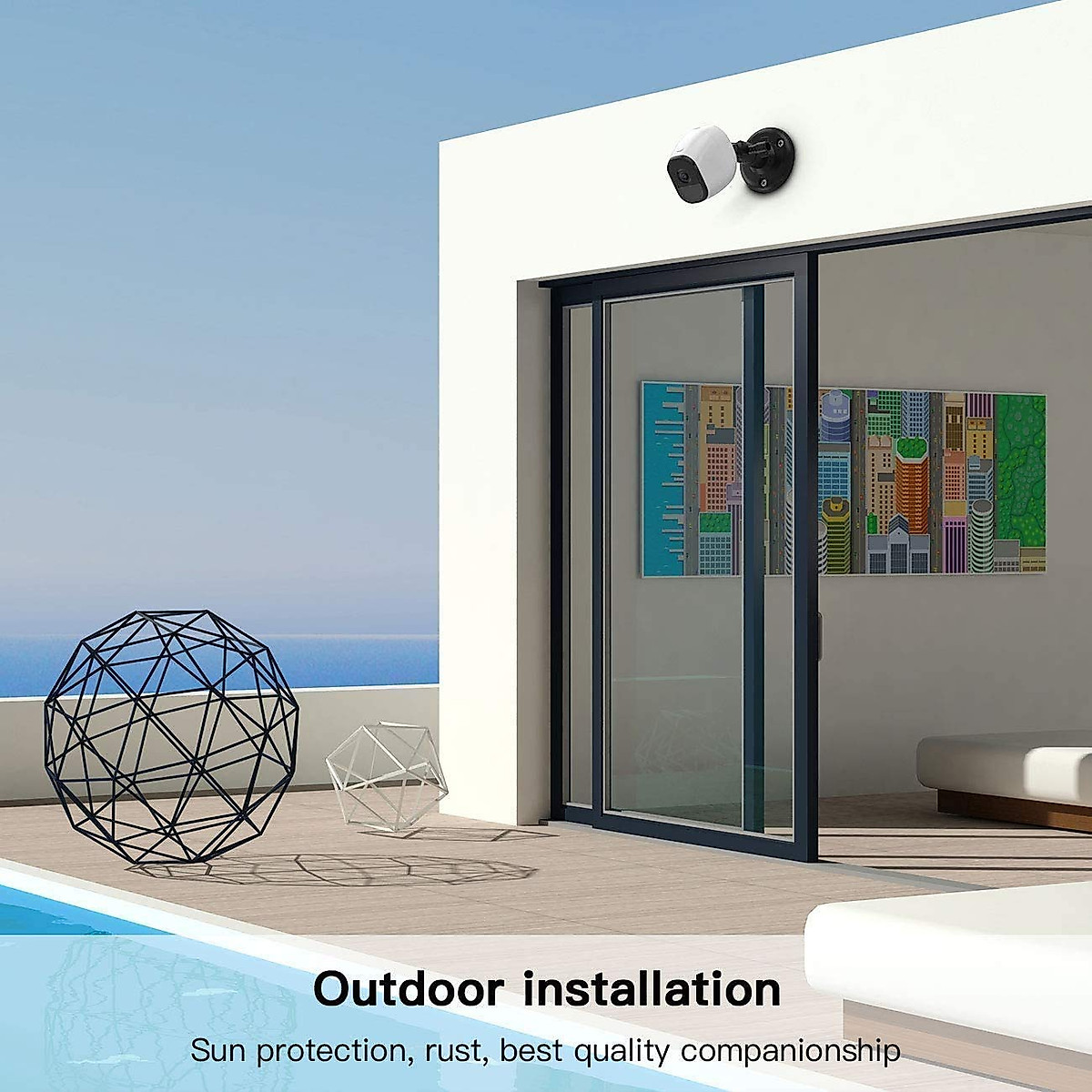 Koroao 【Upgraded Version】 Indoor/Outdoor Security Wall Mount for All Arlo Camera, Arlo Ultra, Arlo Essential, Wyze Cam Pan, eufyCam 2 - More Stable and Flexible Arlo Accessories(3-Pack,Black)