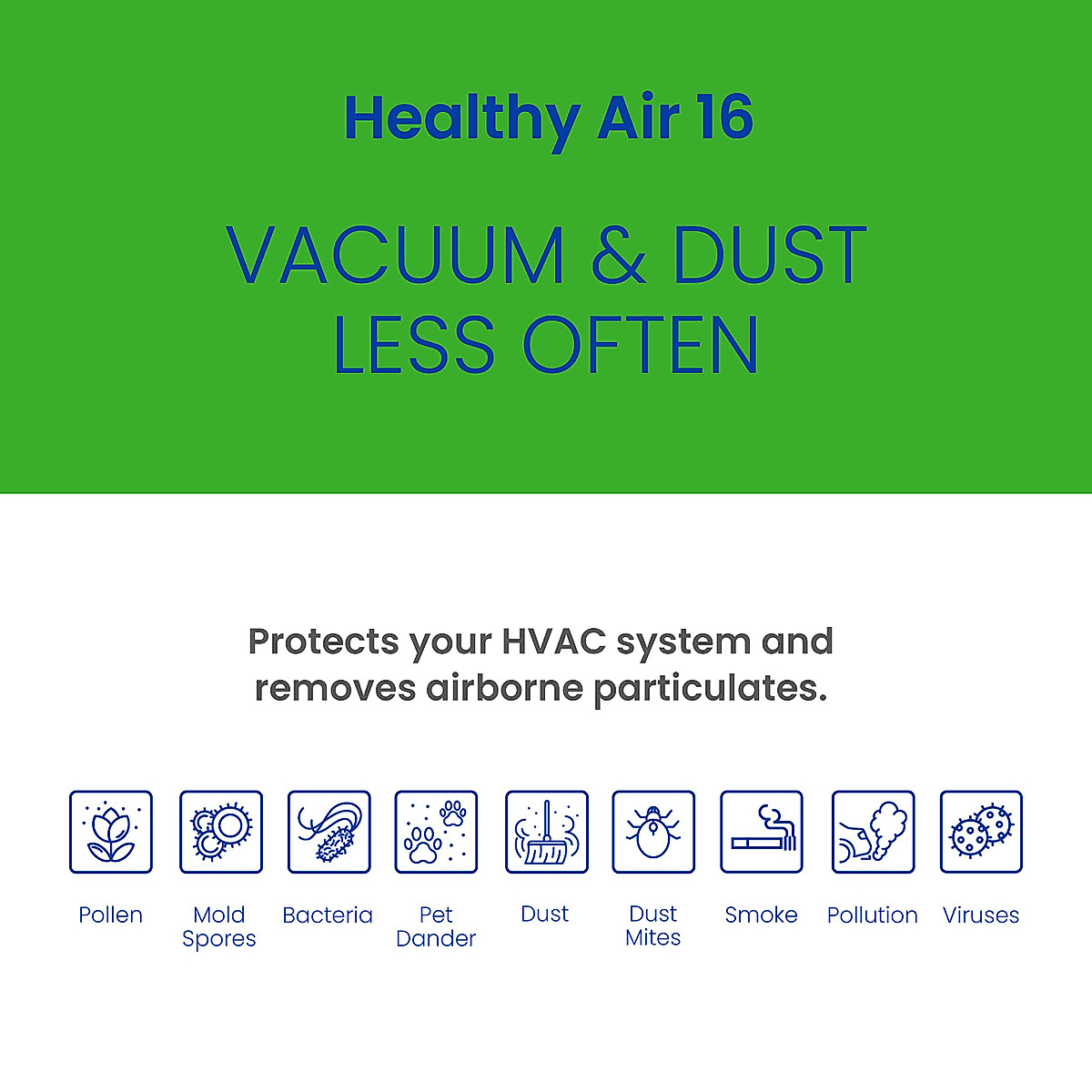 AprilAire 216 Replacement Filter for AprilAire Whole House Air Purifiers - MERV 16, Allergy, Asthma, & Virus, 20x25x4 Air Filter (Pack of 2)