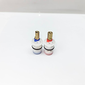Ceramic Stem Disc Faucet Cartridge Replacement Bathroom Tap (1 Pair Hot & Cold) for Pfister 9608020 48/143/149 Series Valve Cartridge 9608060 Hot Valve Cartridge