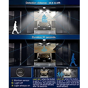 CODAFUL Motion Sensor LED Garage Light with Motion Sensor 150W 15000lm Super Bright Shop Light, Motion Activated led Store Light, Suitable for Garage, Workshop and Basement.