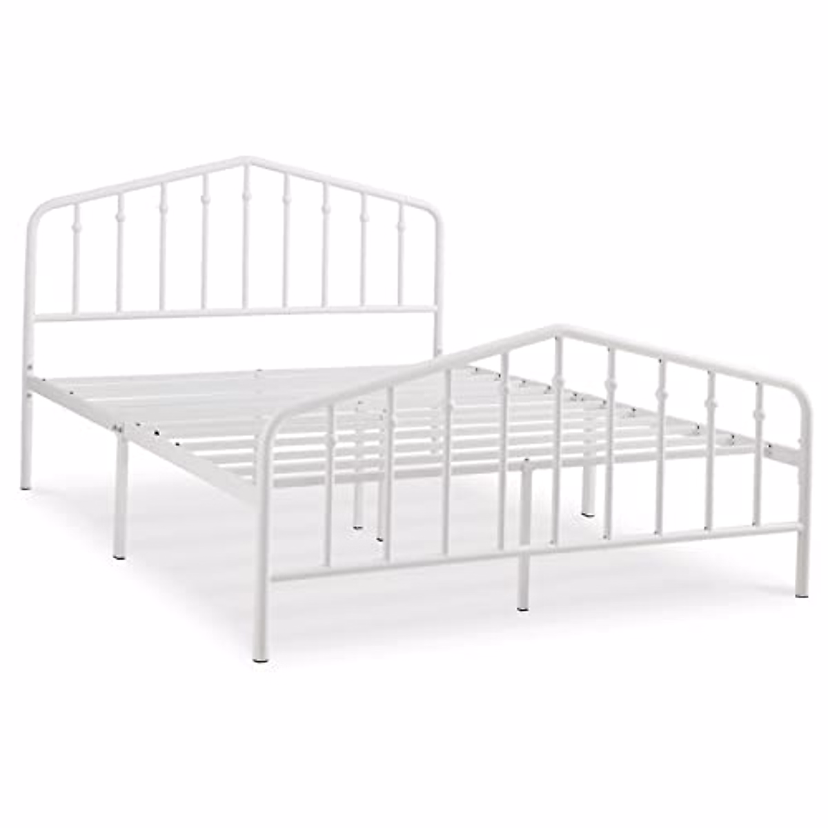 Signature Design by Ashley Casual Trentlore Metal Bed, Full, White