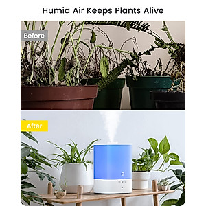 Humidifiers for Bedroom Large Room, Esemoil Smart WiFi Cool Mist Humidifiers for Baby, 3.5L Top Fill & 28dB Quiet, 40H Air Ultrasonic Diffuser with 8 Color Light, Voice Control, Compatible with Alexa