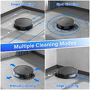 Tikom Robot Vacuum and Mop Combo, Robot Vacuum Cleaner with Powerful Suction, Super Thin, Self-Charging Robotic Vacuum Cleaner for Carpet, Pet Hair, Hard Floors, APP & Remote Control