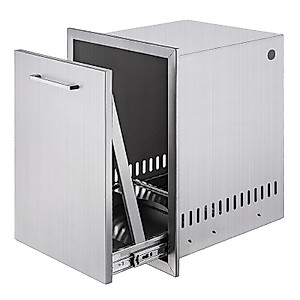 ROREP Built-in Propane Drawer, Pull-Out Propane Tank Drawer StoragePropane Drawer Stainless Steel, Propane Tank Drawer with Handle for Outdoor Kitchen BBQ Island