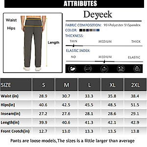 Deyeek Mens Tear Away Basketball Pants 2 Side Zippers Snap Off Full Open Down Sweatpants Leg Post Surgery Pant with Pockets Grey