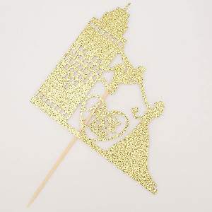 Spider-Man Wedding Cake Topper, Superhero Silhouette, Mr & Mrs Wedding Cake Decors, Bride and Groom Party Decorations, Gold Glitter