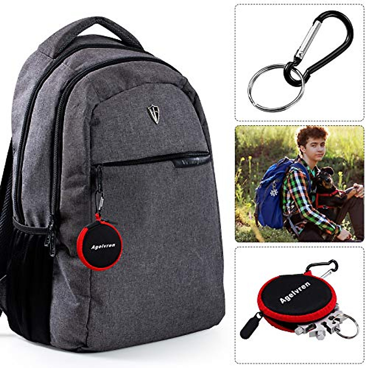 Gifts For Men Fathers , Gifts For Dad 18-in-1 Snowflake Multi Tool Snowflake Tool Stainless Steel multitool for Men Women Outdoor Travel Camping Adventure Tools(Black 2pcs)