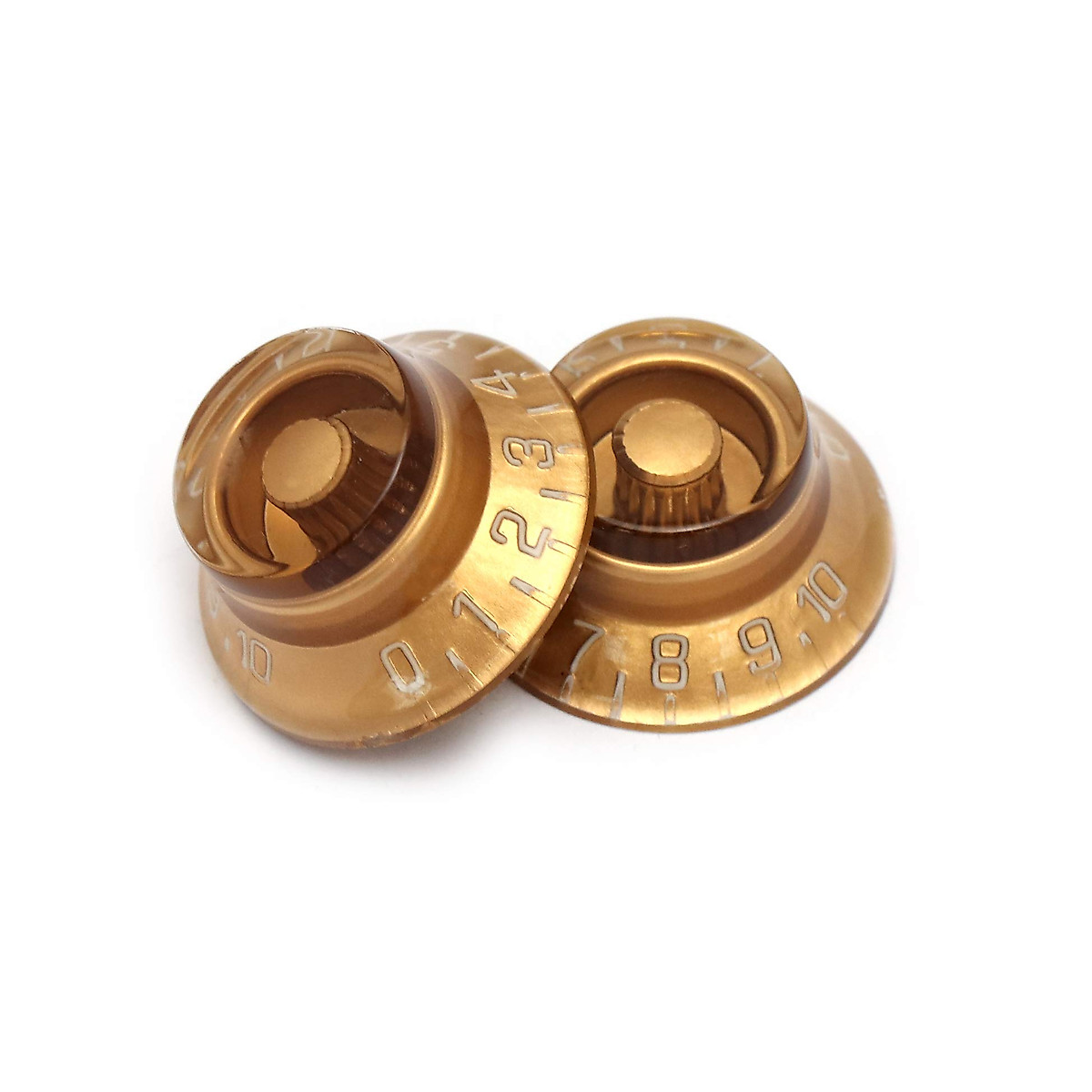 Metallor Electric Guitar Top Hat Knobs Speed Volume Tone Control Knobs Compatible with Les Paul LP Guitar Parts Replacement Set of 4Pcs. (Gold)