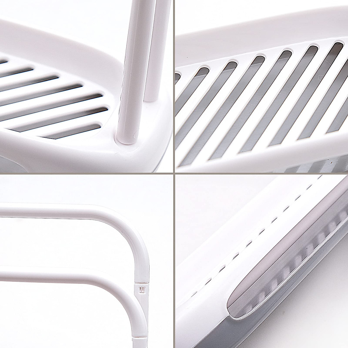 BLLREMIPSUR Kitchen Sink Sponge Holder Dishcloth Hanger, Tap Storage Rack, 2 in 1 Tray Organizer Stand with Drain for Rag, Brush, Scrubber