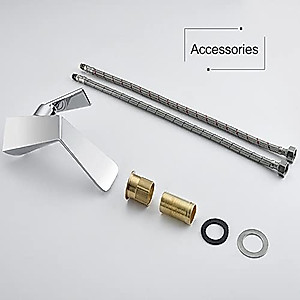 ItoNc Kitchen Sink Mixer Taps Bathroom Faucets Sink Tap, Brass Basin Water Faucet, Vanity Faucet Cold and Hot Water Tap, Bath Faucet Mixer with Hose Compatible with Balcony Laundry,Kitchen faucets