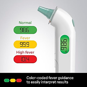 Braun ThermoScan 4 Digital Ear Thermometer, Professional Accuracy with Color Coded and Audio Fever Guidance for Babies, Toddlers, Kids and Adults, FSA and HSA Eligible
