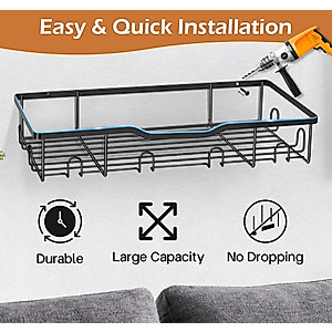 KEETDY Metal Hat Racks for Baseball Caps Wall Hat Organizer Fit 20 Caps Holder, 2 Packs Sturdy Wall Mounted Hat Storage Organizer, Black, Patent: US D1,041,201 S