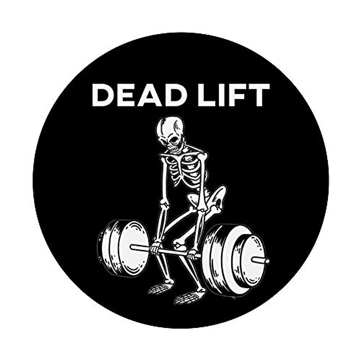 Skeleton Deadlift Powerlifting Weightlifting Gym Gift PopSockets PopGrip: Swappable Grip for Phones & Tablets