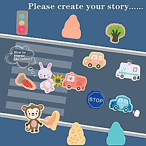 57 PCS Lacing Beads Wooden Primary String Threading Beads Animals Fruits Lacing Toy Preschool Fine Motor Skills Montessori Educational Toy for 3 4 5 6 7 8 Years Old Kids Boys Girls