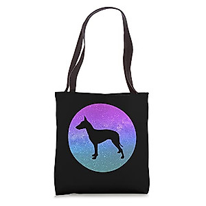Dog Breed Manchester Terrier Dog Silhouette Space Galaxy Tote Bag