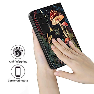 for Microsoft Surface Duo 2 Case for Women Men,AIRWEE Ultra Slim Hard PC Shookproof Fold Case Protective Cover for Microsoft Surface Duo 2 2nd 2021,Mushroom Moon Night