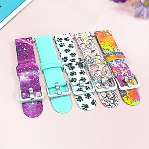 Chofit 5 Pack Bands Compatible for Verizon Gizmo 3 2 1/Gabb Watch Bands for Kids, 20MM Band Quick Release Colorful Pattern Wristband Straps for Verizon Gizmo Watch 2/T-Mobile SyncUP Kids Smartwatch