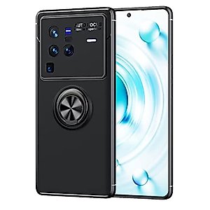 YukeTop Cover for Oppo Reno2 F Case, Soft TPU, Drop-Resistant, Rear Ring Holder, Cover Protection for Oppo Reno2 F.(Black)
