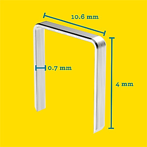 Rapid 11825725 Feindrahtklammer Typ 13/4mm, 2.500 St. Schachtel, 4 mm, Verzinkter Stahl