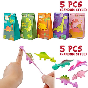 Dinosaur Party Favors, Party Favor Bags, Kids Dinosaur Birthday Party Supplies, Pop Toy, Slap Bracelets, Rings, Tattoos Stickers for Dinosaur Pinata, Graduation Gifts, Goodie Bag