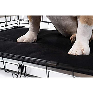 K9 Ballistics Chew Proof Armored Padded Dog Crate Pad Bed Indestructible mat Medium Sizes for Dogs Who Chew Their Beds, Water Resistant,Aluminum Frame Fits in Crate in 35"x22", Sandstone